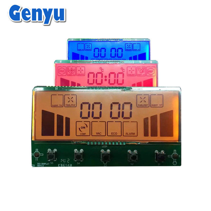 Customizable FSTN LCD Display Positive Segmented 3 Colors Backlight For ...