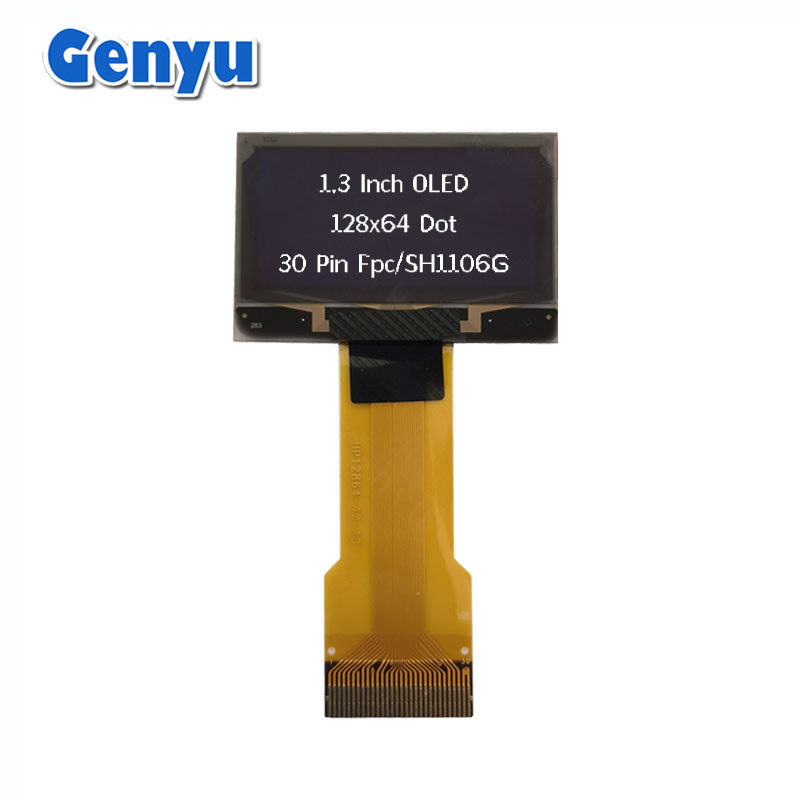White Characters OLED Display 1.3 Inch 128x64 Dots SH1106 30PIN FPC Connector