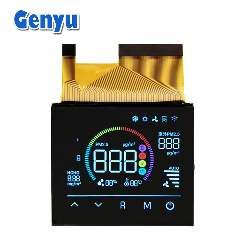 4.5V VA LCD Display Color Black Segment Panel 72PIN FPC Connect For Air ...